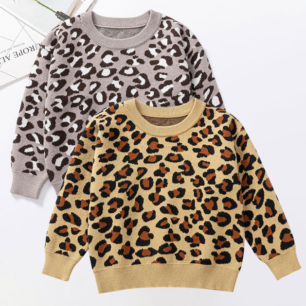 Baby Kid Unisex Leopard print Sweaters Wholesale 22113060 | Rioco Kidswear
