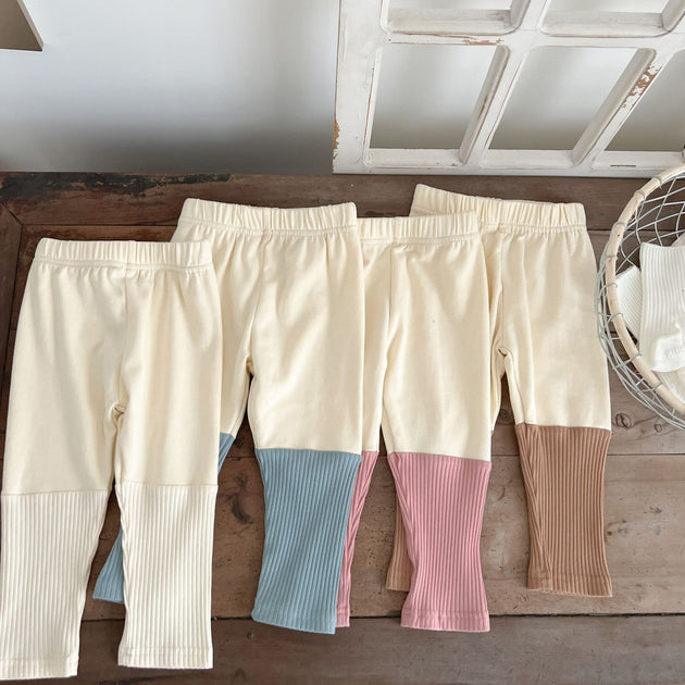 Baby Kid Girls Color-blocking Pants Wholesale 23113059 | Rioco Kidswear